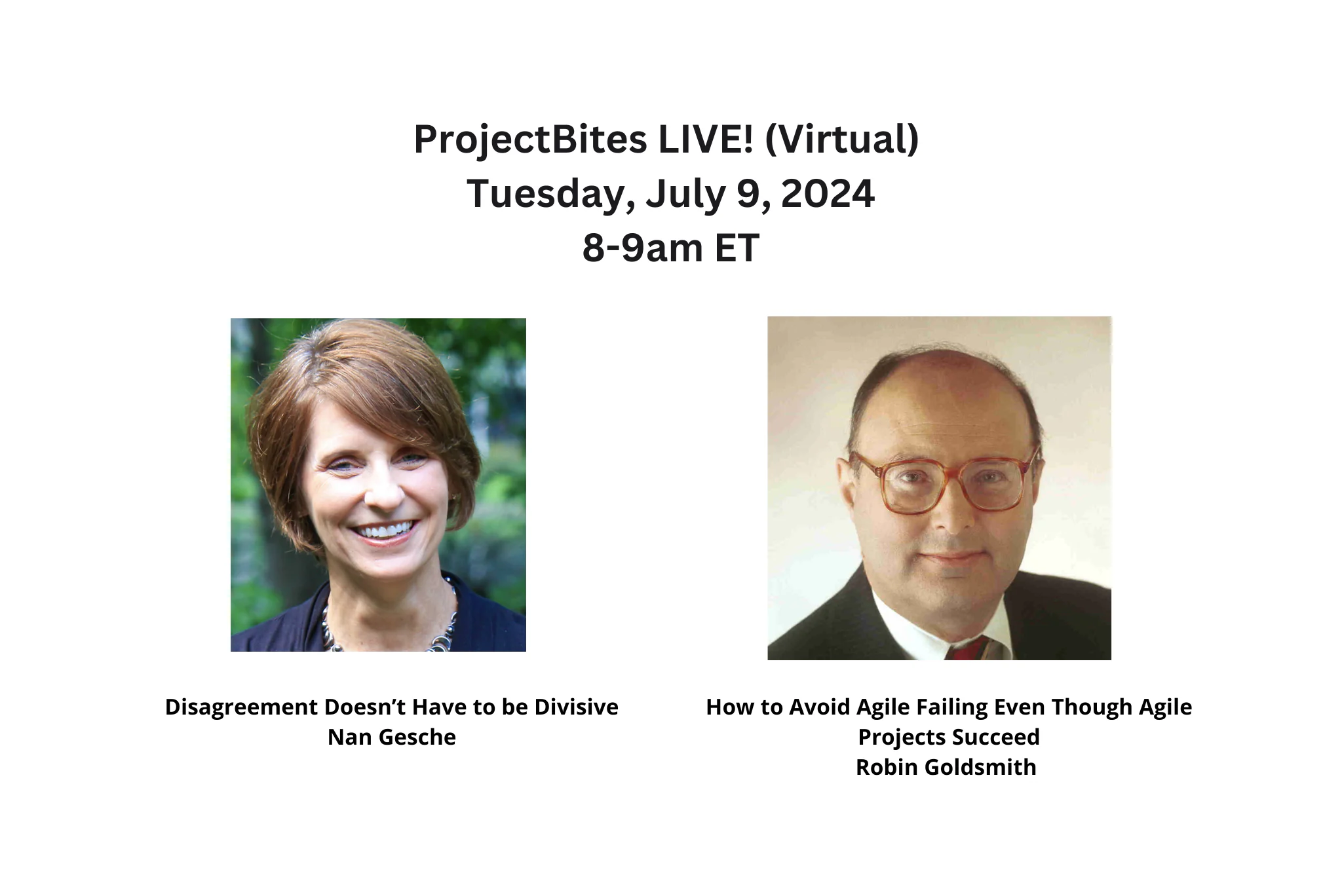 Live Virtual Event: ProjectBites LIVE presents Nan Gesche & Robin ...