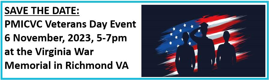 PMI CVC Veteran's Day Event (11/6/2023) | PMI Central Virginia Chapter